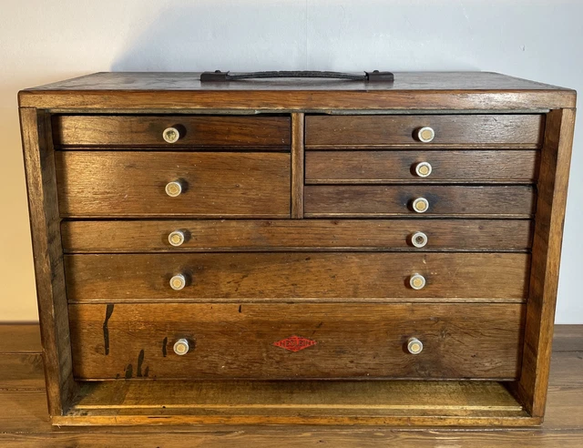VINTAGE NESLEIN WATCHMAKERS Engineers 8 Drawer Tool Chest Cabinet £172. ...