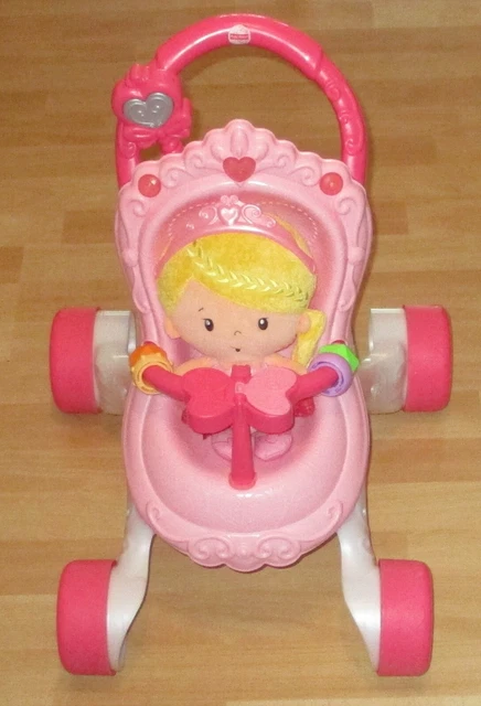 FISHER-PRICE PRINCESS STROLL-ALONG Baby Walker and Doll Gift Set £11.99 ...