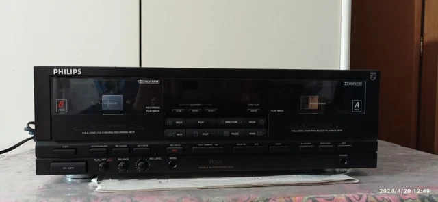 PHILIPS CASSETTE DECK, Registratore doppia cassetta EUR 25,00 - PicClick IT