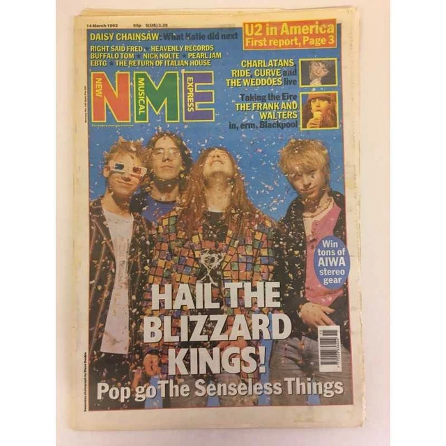 NEW MUSICAL EXPRESS NME MAGAZINE 14 MARCH 1992 npbox0050 THE SENSELESS ...