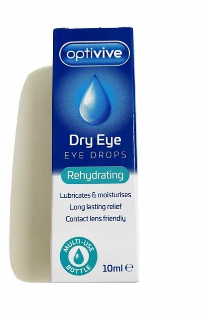 OPTIVIVE DRY EYE Rehydrating Eye Drops Suitable for contact lenses. £4. ...