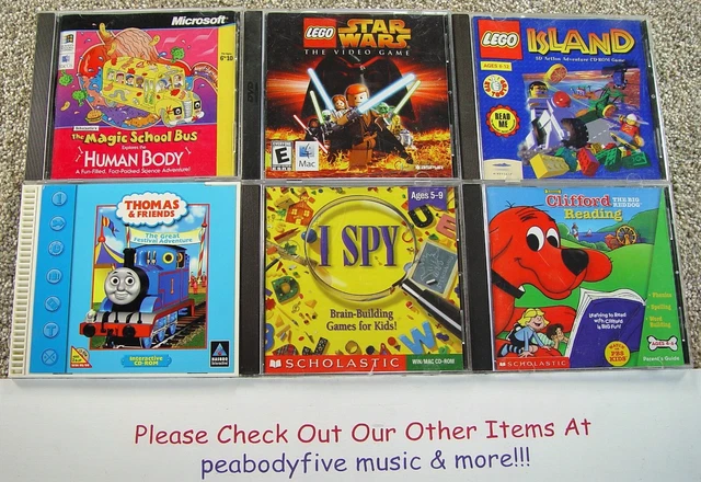 LOT OF 6 PC Computer Learning Games Children Kids Assorted Scholastic lot-of-6-pc-computer-learning-games-children-kids-assorted-scholastic