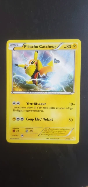 CARTE POKÉMON PIKACHU catcheur Holo 30/30 80PV - Super Rare EUR 3,00 ...