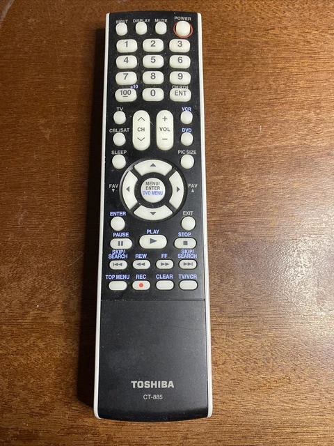 TOSHIBA CT-885 OEM Original TV VCR DVD Replacement Remote Control ...