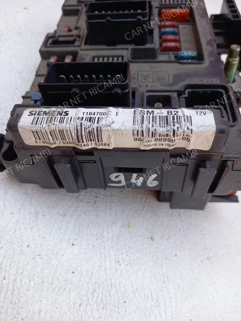 9643498980-00 BSM B2 Siemens T118470002 Et ECU Fusibles Peugeot Citroen ...