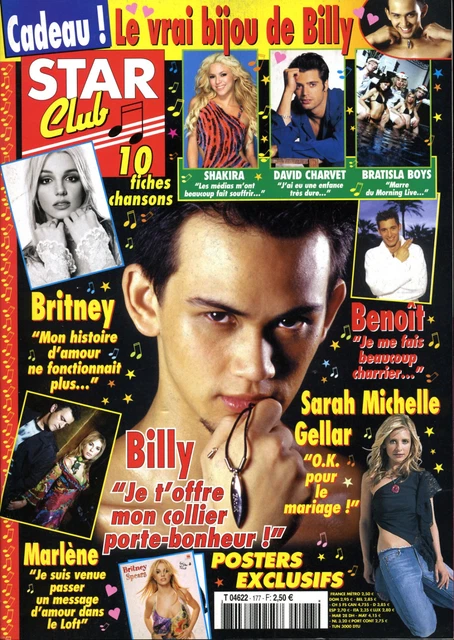 MAGAZINE STAR-CLUB N°177, Billy CRAWFORD, Britney SPEARS, BUFFY ...