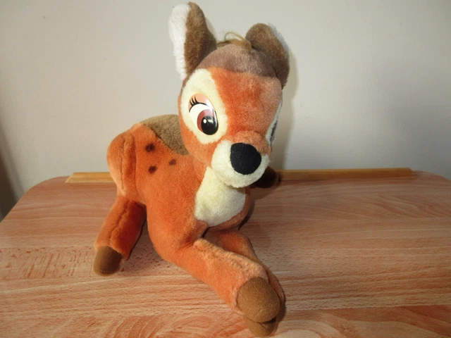 RARE RETRO DISNEY STORE MEDIUM BAMBI SOFT TOY PLUSH DEER 13" £19.99 ...