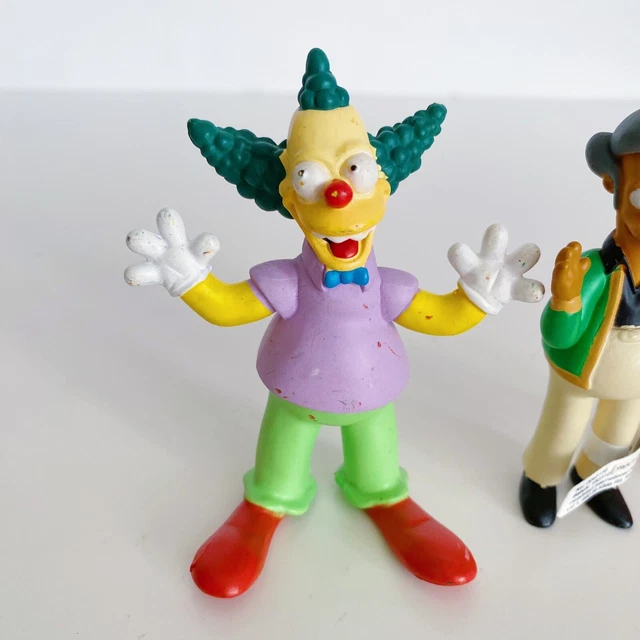 LOT OF 3 The Simpsons Apu Milhouse Krusty the Clown Toy Figure Bundle ...