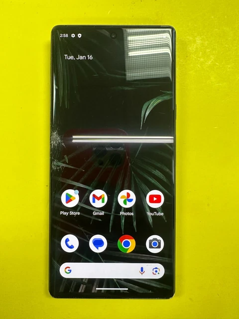 GOOGLE PIXEL 6 Pro - 128GB - Gray (Unlocked) Cracked Screen/ LCD Damage EUR 127,04 - PicClick FR