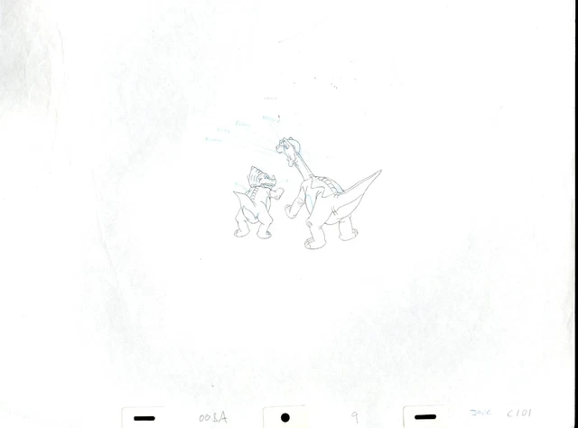 LAND BEFORE TIME Drawing Of Littlefoot's Mother 111122-48 £99.12 ...