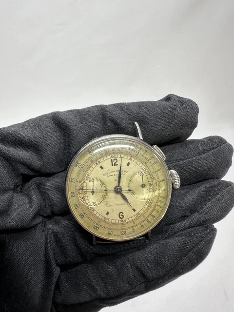LOWENTHAL BY BOVET Freres Jumbo Monopusher Chronograph 1940 Watch ...