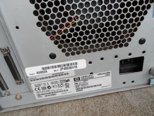 TARJETA GRÁFICA HP C3600 VISUALIZE WORKSTATION A4554B 552 MHz 18 GB HDD ...