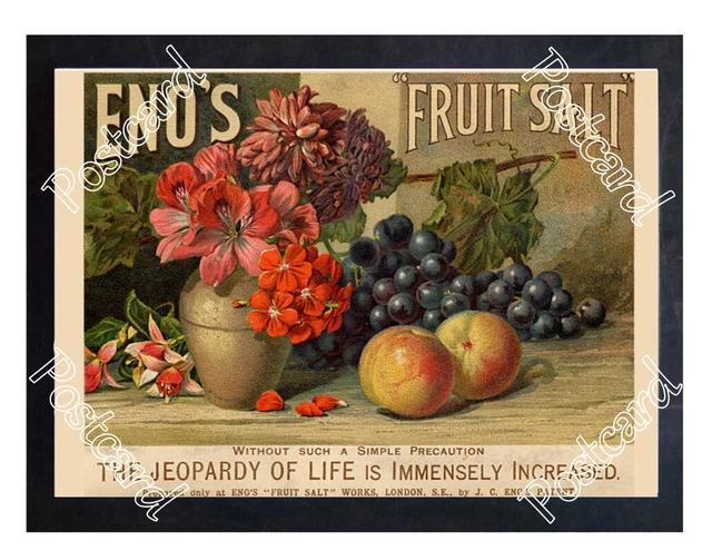 HISTORIC ENO'S FRUIT Salt, London, 1890s Advertising Postcard $6.00 ...