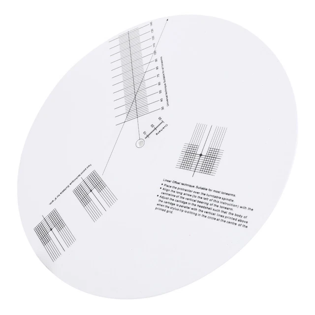 RECORD DISTANCE GAUGE Protractor Alignment Mat Turntable Calibration ...