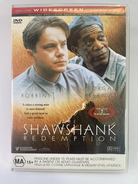 SHAWSHANK REDEMPTION 1994 DVD Movie Live-Action Film Morgan Freeman Tim ...