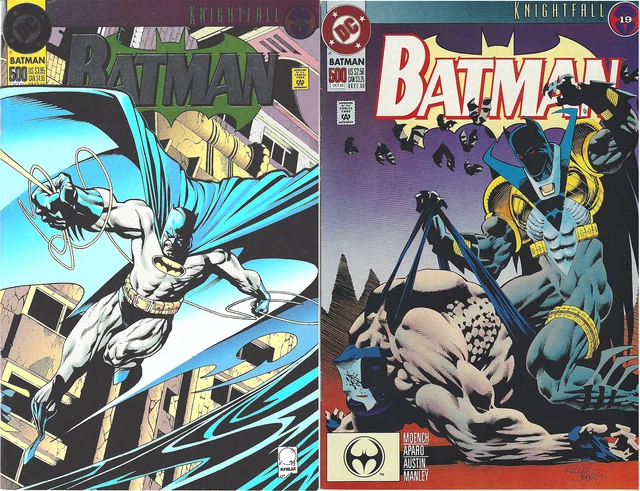 BATMAN KNIGHTFALL #19 DC 1993 Comics #500 feuille découpée sous ...