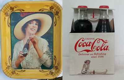 COCA COLA ORIGINAL Packaging 2 Coke Bottles 125 ° year 250ml with Tray ...