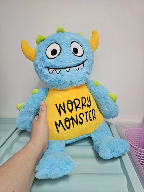 NEW LARGE WORRY Monster Blue Soft Toy for Children Kids Gift. 42cm ...