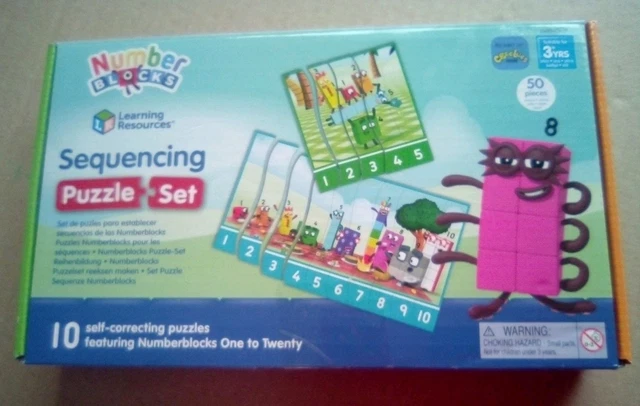 LEARNING RESOURCES NUMBERBLOCKS Sequencing Puzzle Set. (1 PIECE MISSING ...