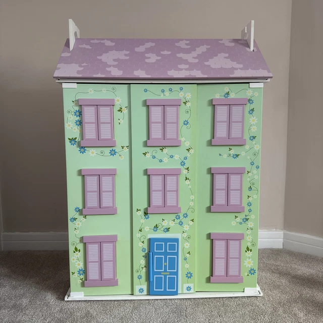 4-STOREY WOODEN DOLLS house complete with furniture made by Dolls House ...