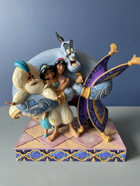 DISNEY TRADITIONS &GROUP Hug" Aladdin Genie Figurine Statue 6005967 Jim ...