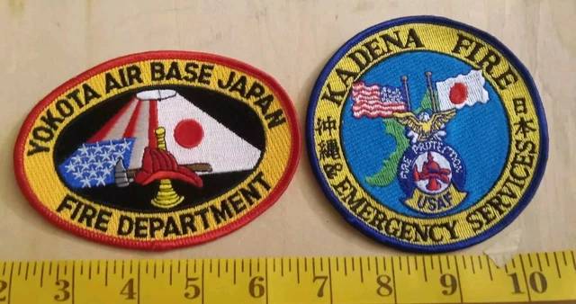 PATCH ~ JAPAN ASIAN YOKOTA AIR BASE KADENA USAF FIRE EMS SET/2 £7.73 ...