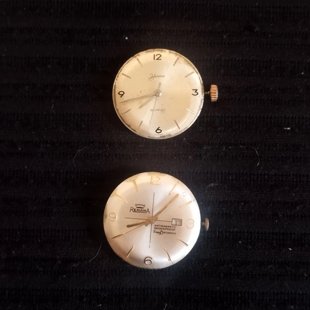 2 MOUVEMENTS DE Montre Mécanique Herma Rexiana État Correct ⌚ ...
