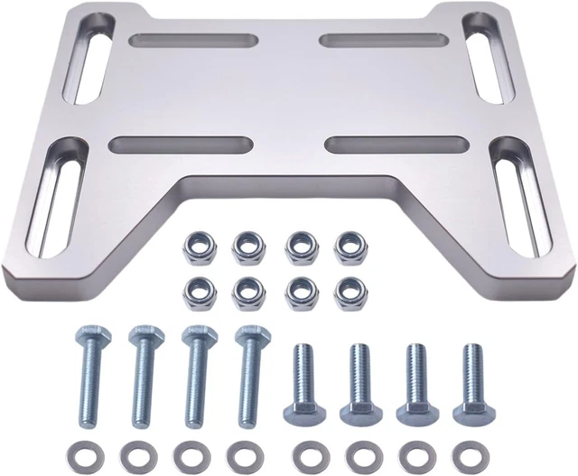 ADJUSTABLE MINI BIKE Mounting Plate Adapter Bracket for 79cc Silver ...