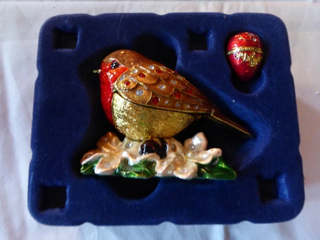 BRADFORD EXCHANGE SACRED Jewel of Nature Enamelled Robin and Egg £4.99 ...