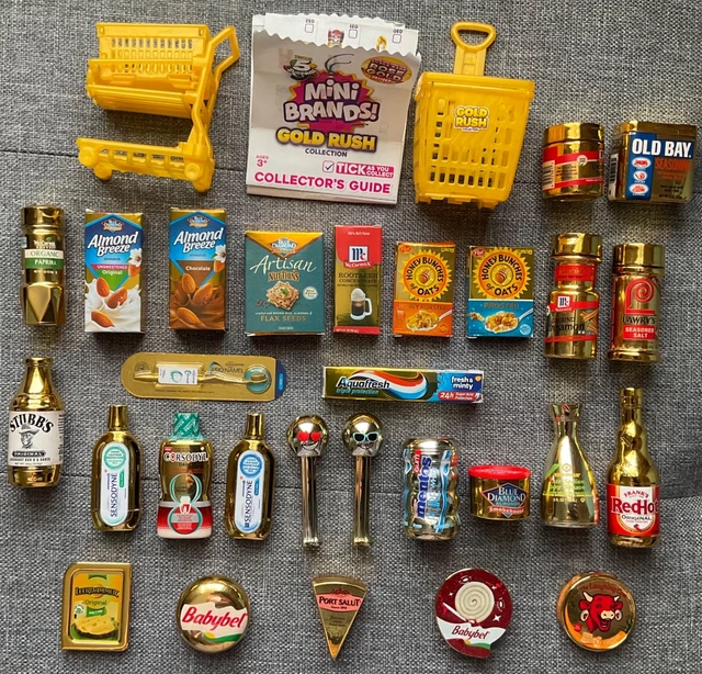 ZURU MINI BRANDS Gold Food & Groceries Bundle X 30 Minis & Collectors ...