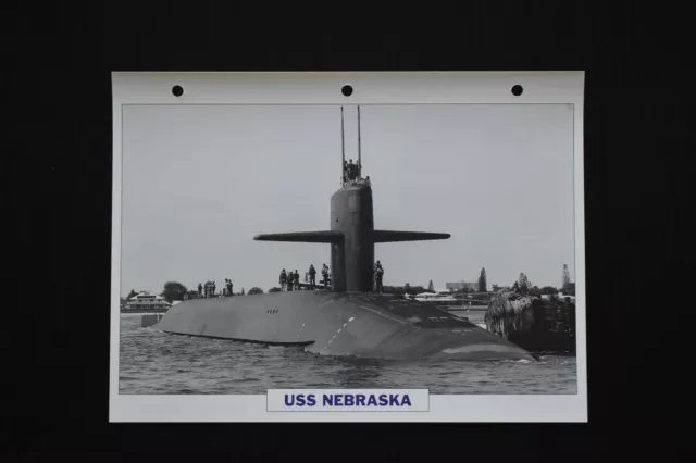ATLAS NAVAL USS NEBRASKA 1992 Strategic Submarine Photo Print Maxi Card ... ATLAS NAVAL USS NEBRASKA 1992 Strategic Submarine Photo Print Maxi Card ...