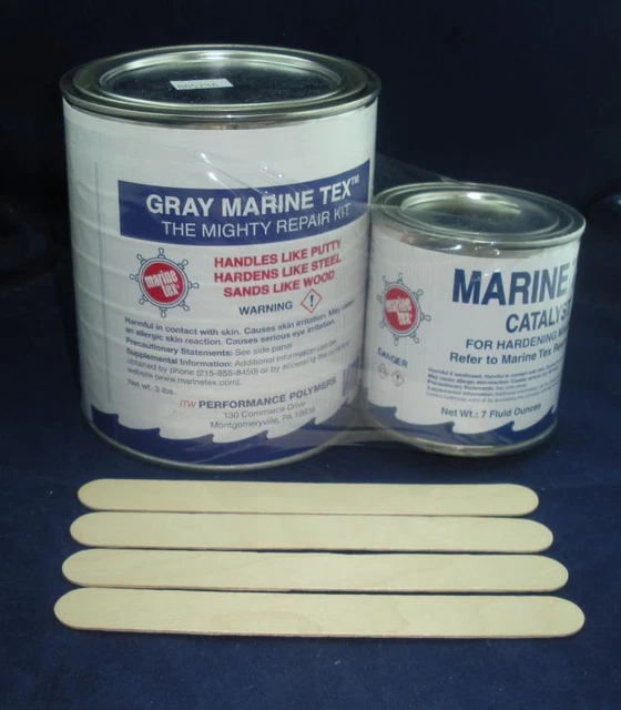 MARINE-TEX RM303K EPOXY Repair Kit Quart Gray with 4 Mixing Sticks £237 ...