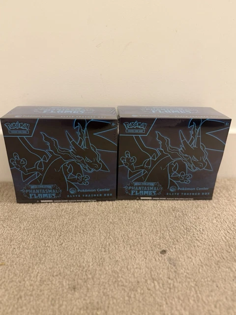 X2 POKÉMON CENTER Mega Evolutions Phantasmal Flames Elite Trainer Box ...