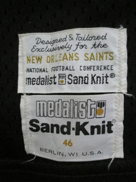 70'S 80'S MEDALIST Sand Knit New Orleans Saints Player Issued Jersey ...