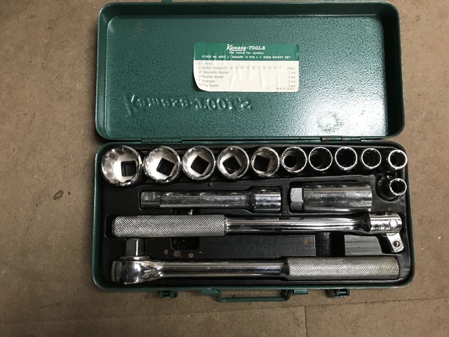 KAMASA SOCKET SET, AF vintage sizes. Stock no: 4683 1/2 square 15pcs £ ...