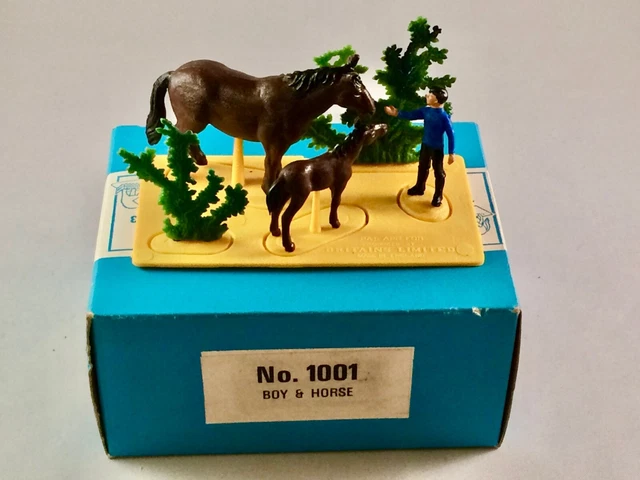 VINTAGE TOY BRITAINS Mini Set Scenic Model No. 1001 Boy and Horse £50. ...