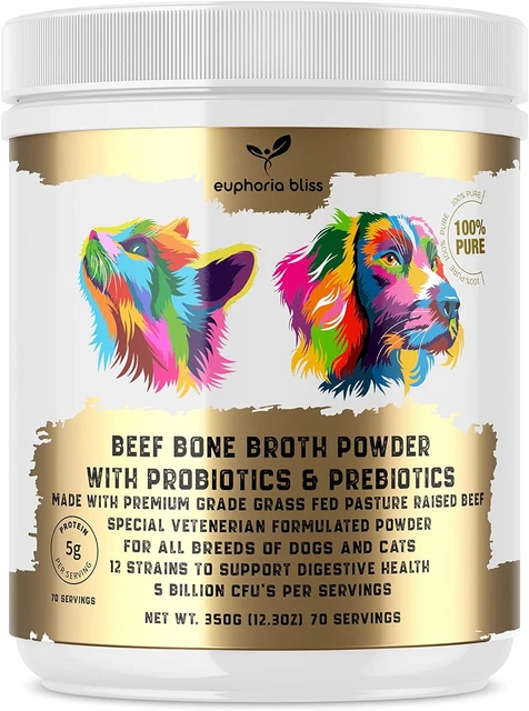 BEEF BONE BROTH Probiotic & Prebiotic | for Dogs & Cats with Sensitive ...