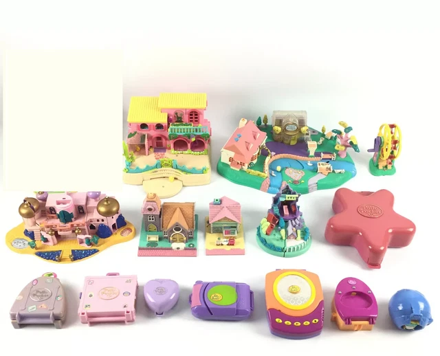 LOT POLLY POCKET Bluebird 20 Compact Disney Huge / + 2 Figure Figurine ...