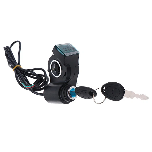 ELECTRIC BICYCLE THUMB Throttle Voltage Display Switch Power with Key ...