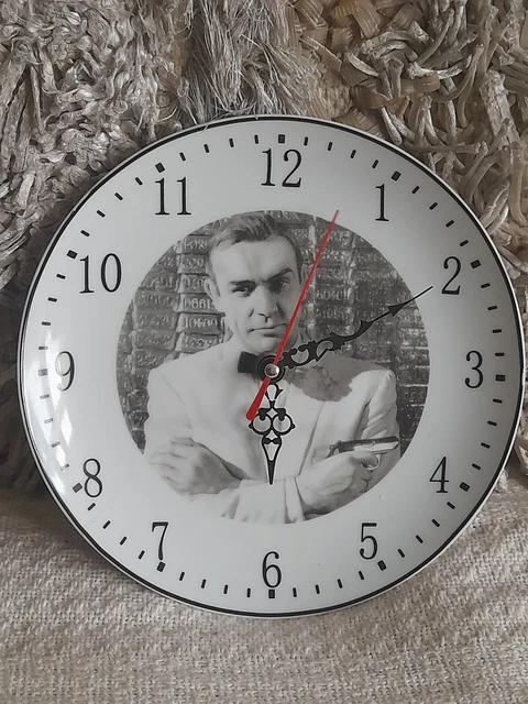 JAMES BOND 007 Sean Connery Ceramic Wall Clock By Regency Fine Arts £10 ...