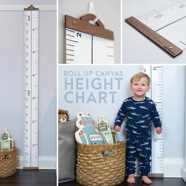 HEIGHT CHART, KIDS Growth Chart, Canvas Portable removable - ruler ...