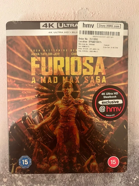 FURIOSA: A MAD MAX SAGA 4K UHD + Blu-ray STEELBOOK HMV Edition New & Sealed EUR 11,68 - PicClick IT