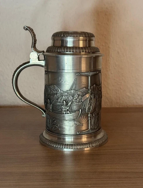 SKS ZINN BIERKRUG mit Angler - Motiv EUR 15,00 - PicClick DE
