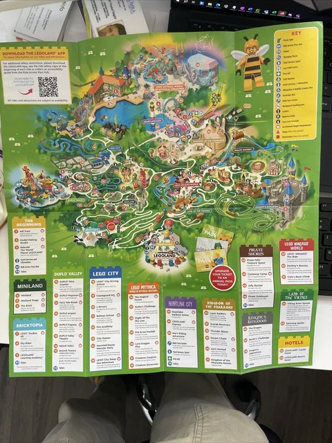 LEGOLAND WINDSOR 2022 Park Map, Merlin Theme Park NEW Mythica ...