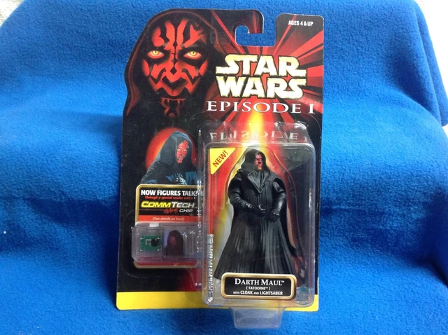FIGURINE STAR WARS 1998 Hasbro Episode I CommTech Dark Maul Tatooine ...