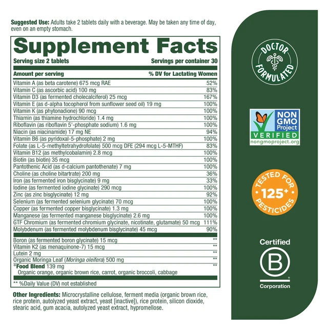 MEGAFOOD BABY AND Me 2 Postnatal Multi 60 Tabs - Lactation ...