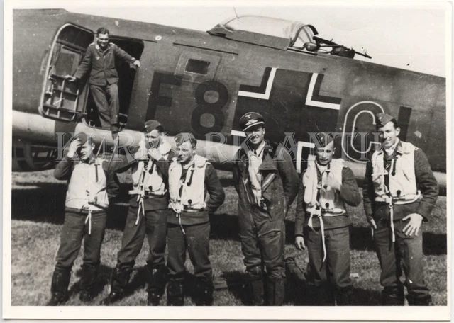 S974 FOTO WEHRMACHT Archiv Repro Luftwaffe Flugzeug KG40 FW200 Pilot ...