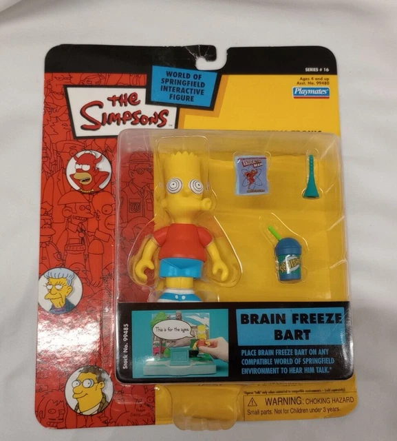 FIGURA DE ACCIÓN BRAIN FREEZE BART Los Simpson WOS Mundo de Springfield ...