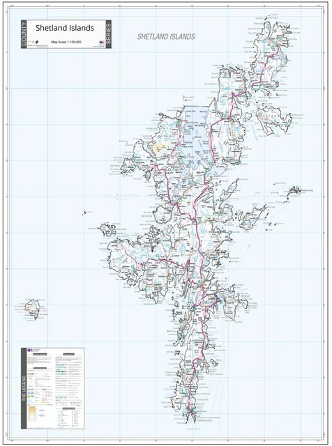 SCOTLAND - COUNTY MAP OF SHETLAND - LAMINATED EDITION - NEW for 2021 ...