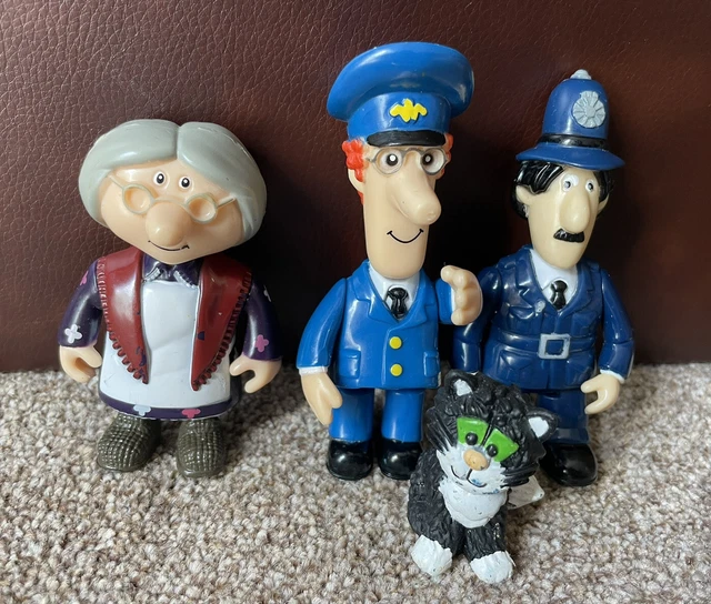 POSTMAN PAT, MRS Goggins , Policeman Arthur Selby & Jess Cat Figures ...